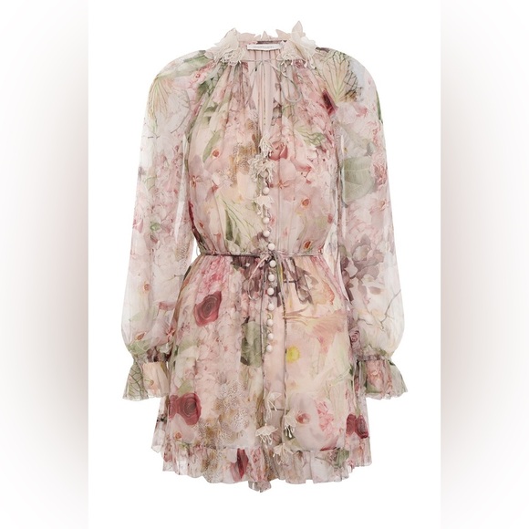 Zimmermann | Dresses | Zimmermann Dancer Flutter Long Sleeve Playsuit ...
